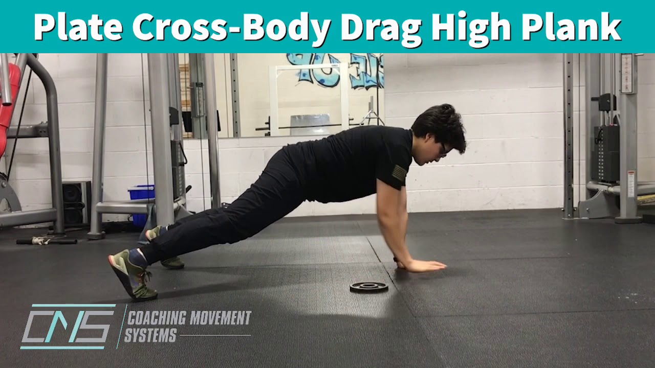 Plate Cross-Body Drag High Plank - YouTube