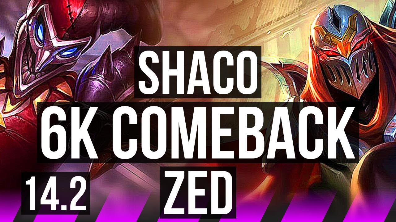 SHACO & Varus vs ZED & Smolder (SUP) | Comeback, 7 solo kills | KR ...