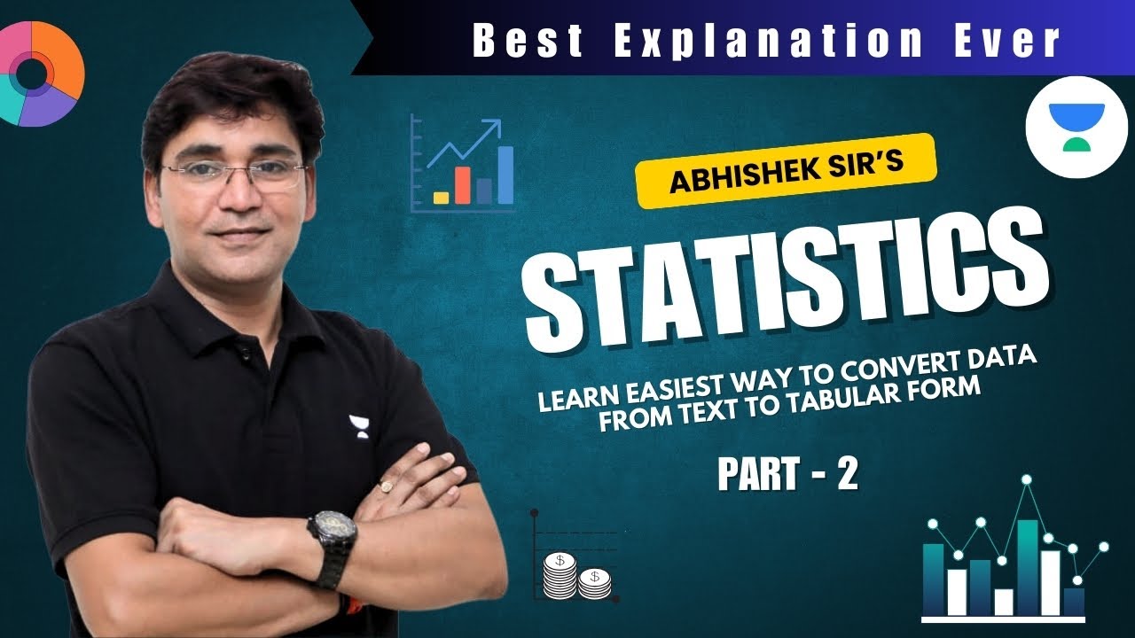 Statistics Part 2 | Convert Text data to Tabular form Easily | Abhishek Sir | Unacademy - YouTube