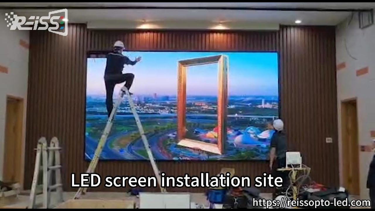 LED display installation and display video - YouTube