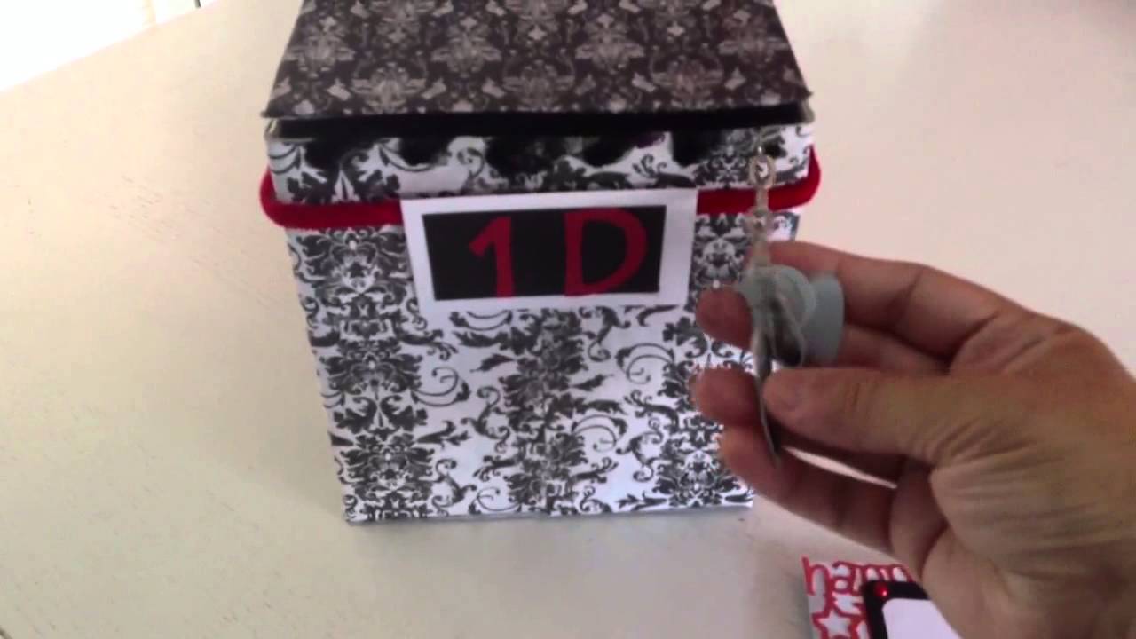 One Direction theme gift box with birthday card - YouTube