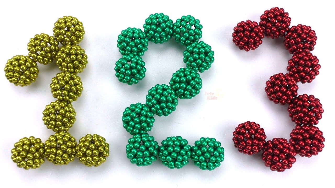 Learn Counting 1 - 10 with Colours Magnetic Balls | 123 Numbers | Make ...
