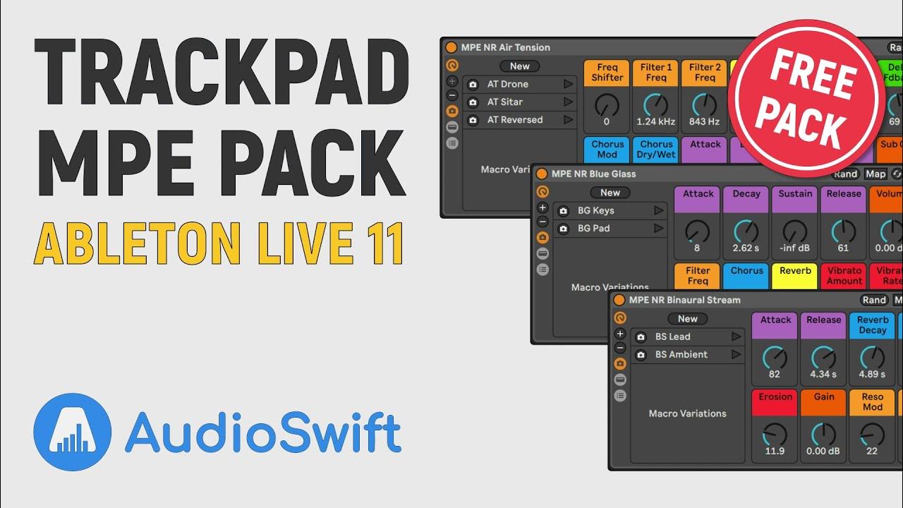 FREE Trackpad MPE Pack for Ableton Live 11 - AudioSwift - YouTube