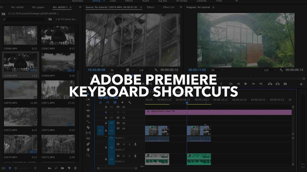 Adobe Premiere Keyboard Shortcuts (Adobe Premiere Pro CC 2017) - YouTube