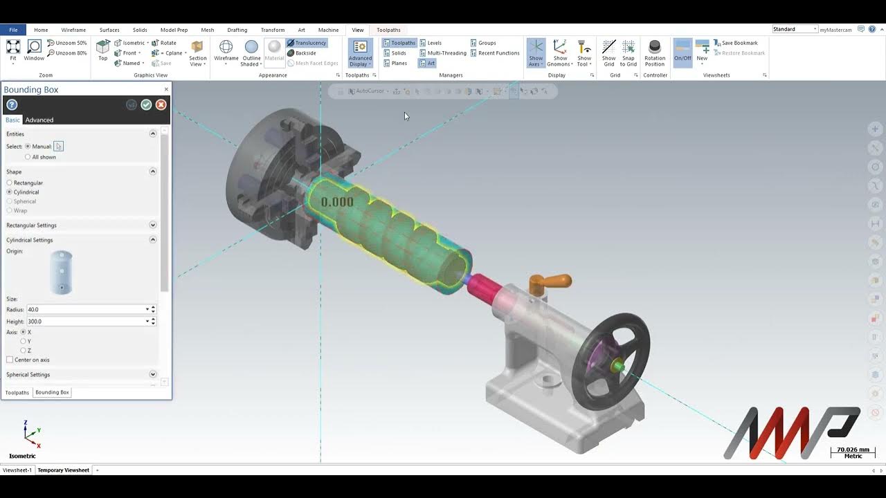 Rotary Advanced toolpath in Mastercam - YouTube