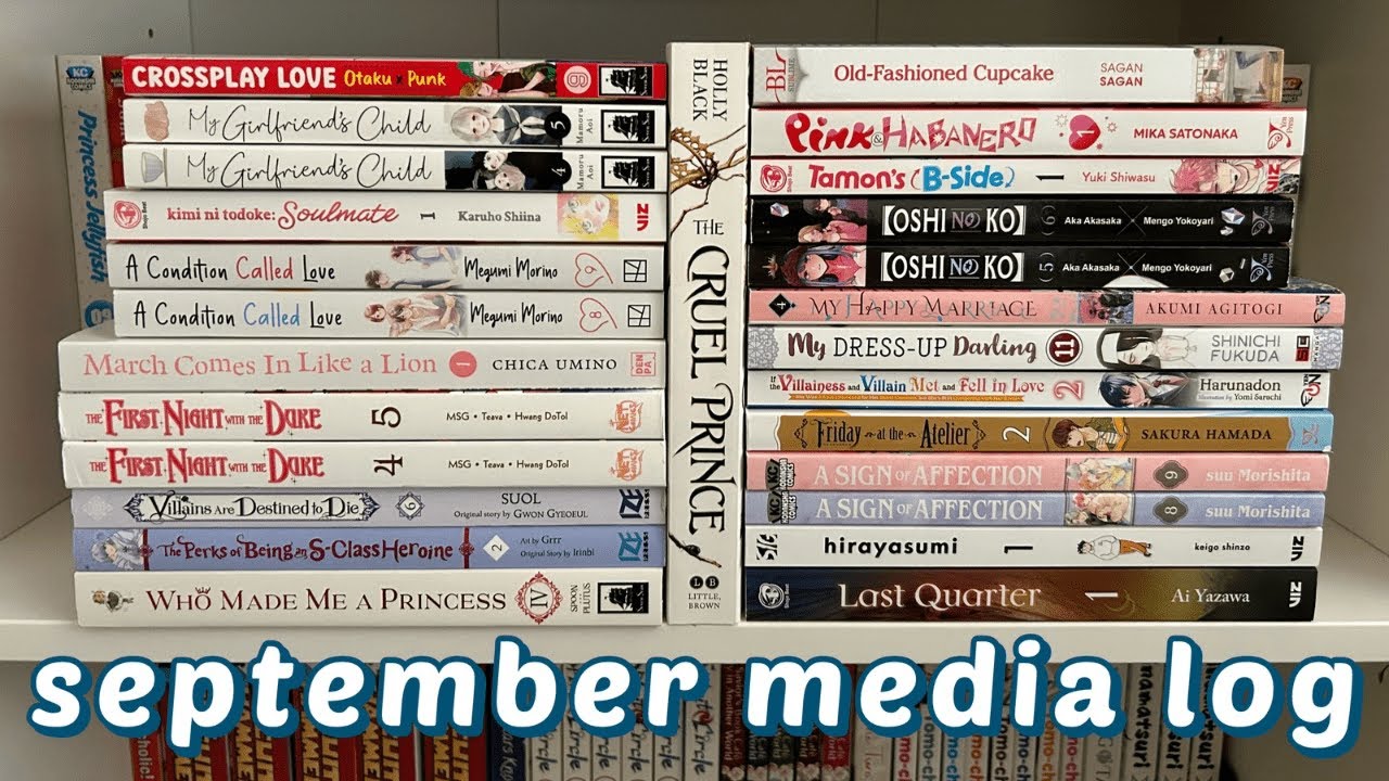 september media log (manga, books, shows, music) - YouTube