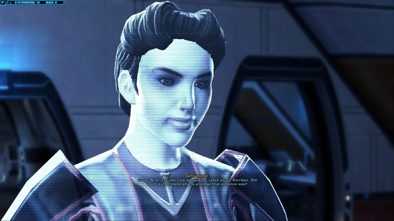 SWTOR | Darth Zhorrid threatens the Agent (Cipher Nine) - YouTube