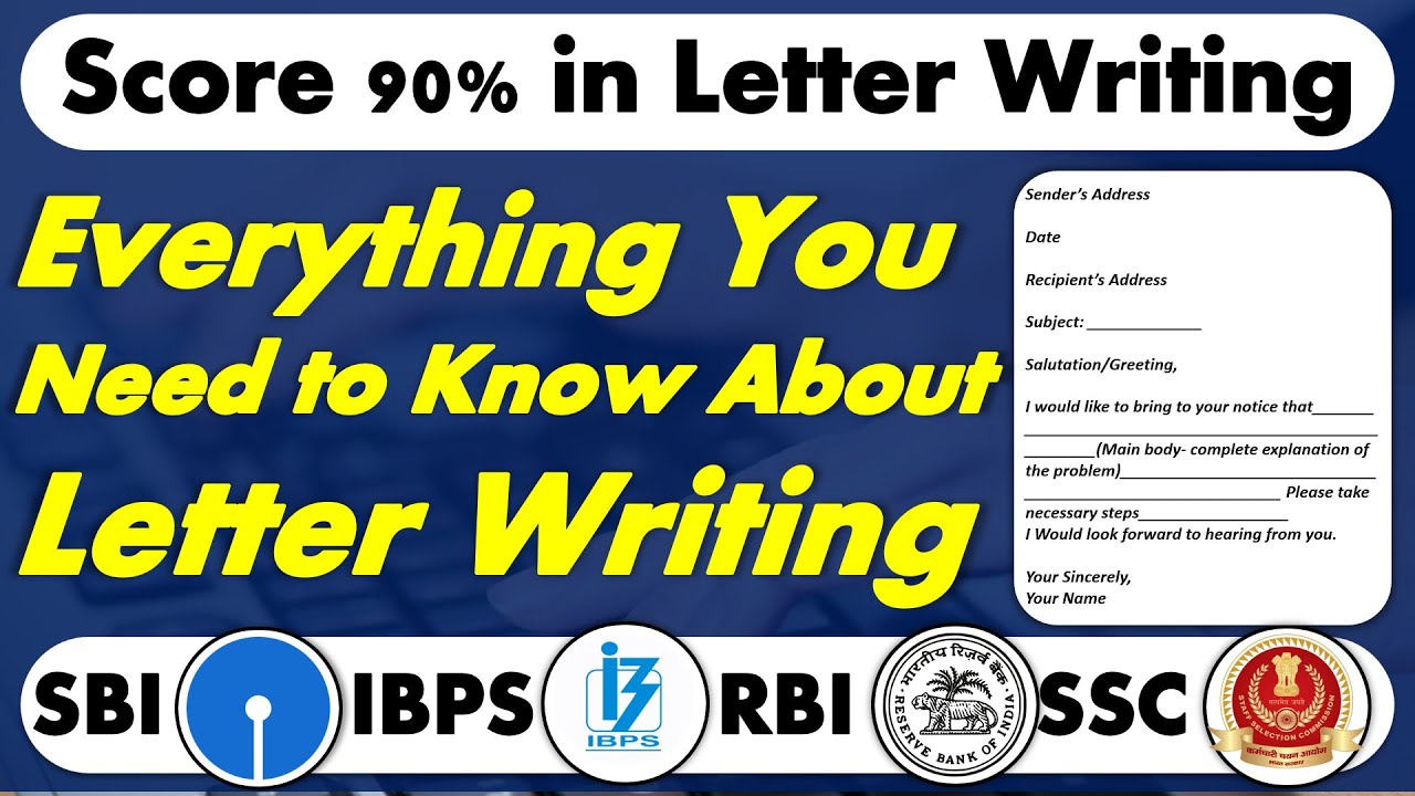 🔥Complete Formal & In-Formal Letter Writing Format For SBI PO, IBPS PO ...
