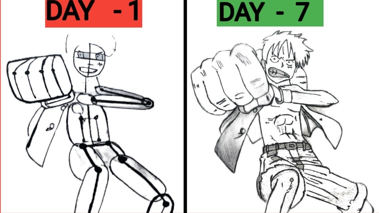 How to draw dynamic pose learn from 7 days art challenge ll #art #howto ...