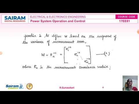 Lecture video12_17EE81_Module-5_DC State Estimation, Other issues in state estimation_R ...