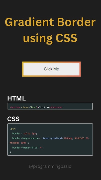 Create Gradient Border Using Css Cssshorts Youtube