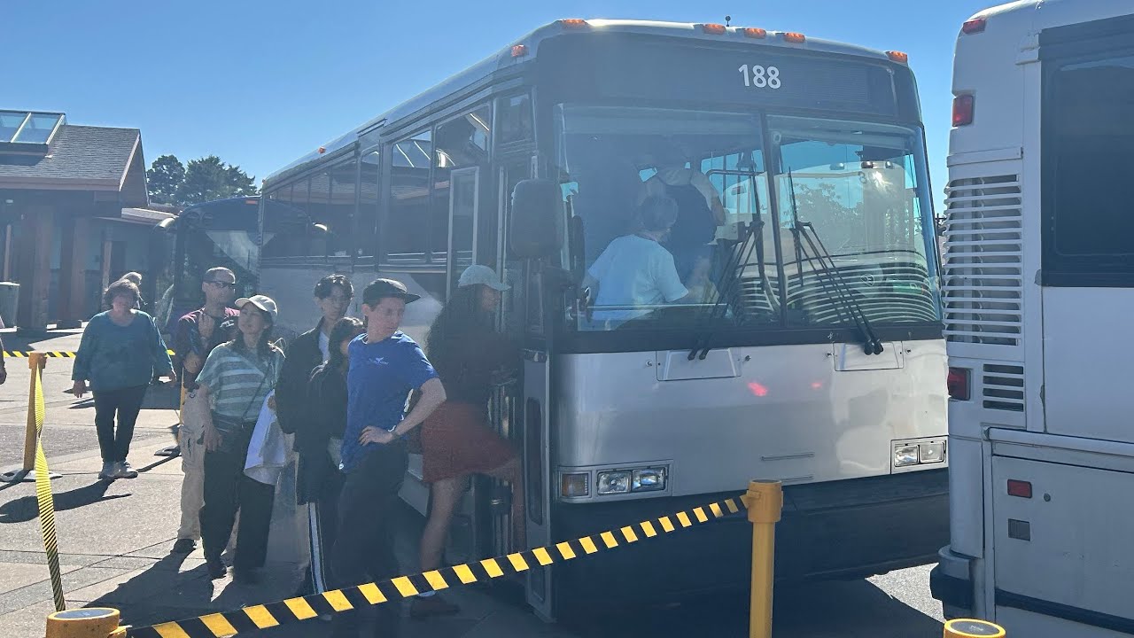 Ride on an MCI Coach bus on the Sitka Sound Cruise Terminal Shuttle ...