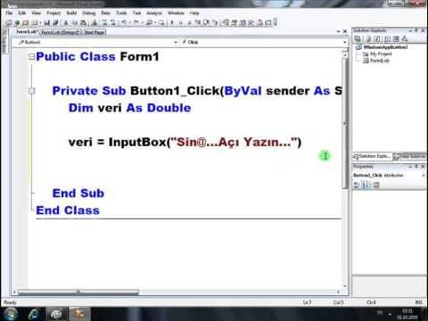 Visual Basic .NET - Ders 219 : Sin@ Değerleri -2 - YouTube
