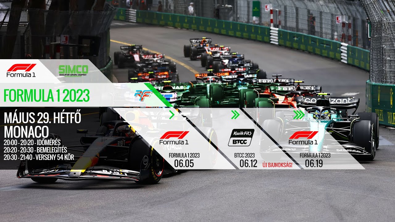 SIMCO F1 2023 rFactor 2 - Round 6 - Monaco GP - YouTube