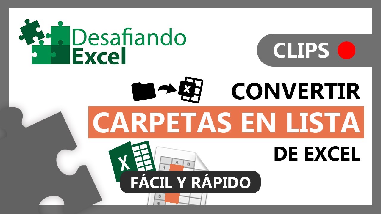 Convertir CARPETAS en LISTA de Excel | Clips de Excel #151 - YouTube
