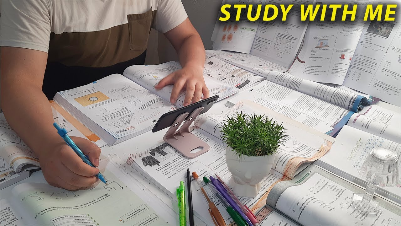 🌧️🔥 1 HOUR STUDY WITH ME / Fire Crackling + Rain Sound / no break / no ...