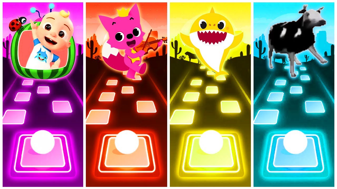 Cocomelon - Pinkfong - Baby Shark- Polish Cow |Tiles Hop EDM Rush ...