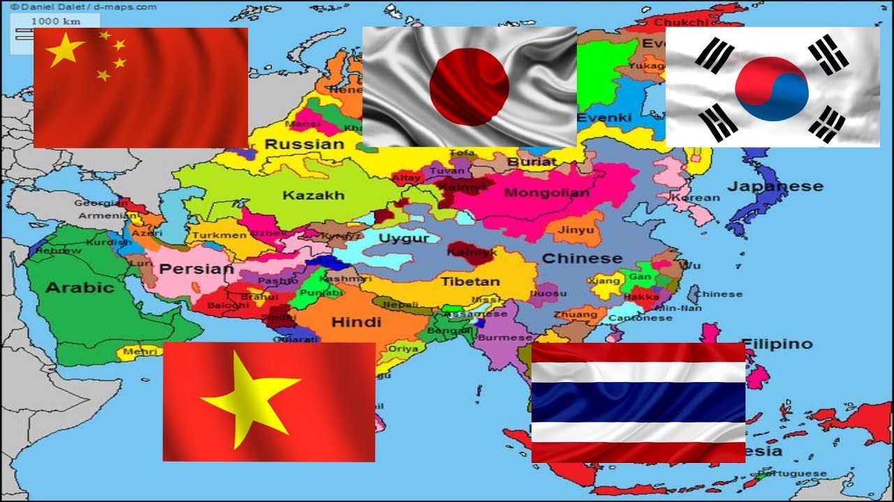 Language Map Of Asia