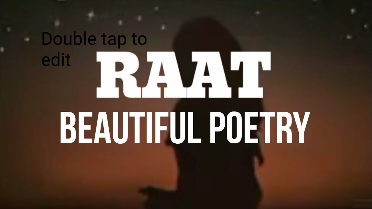 Raat beautiful poetry | aa raat bhar | raat best urdu poetry| raat ki ...