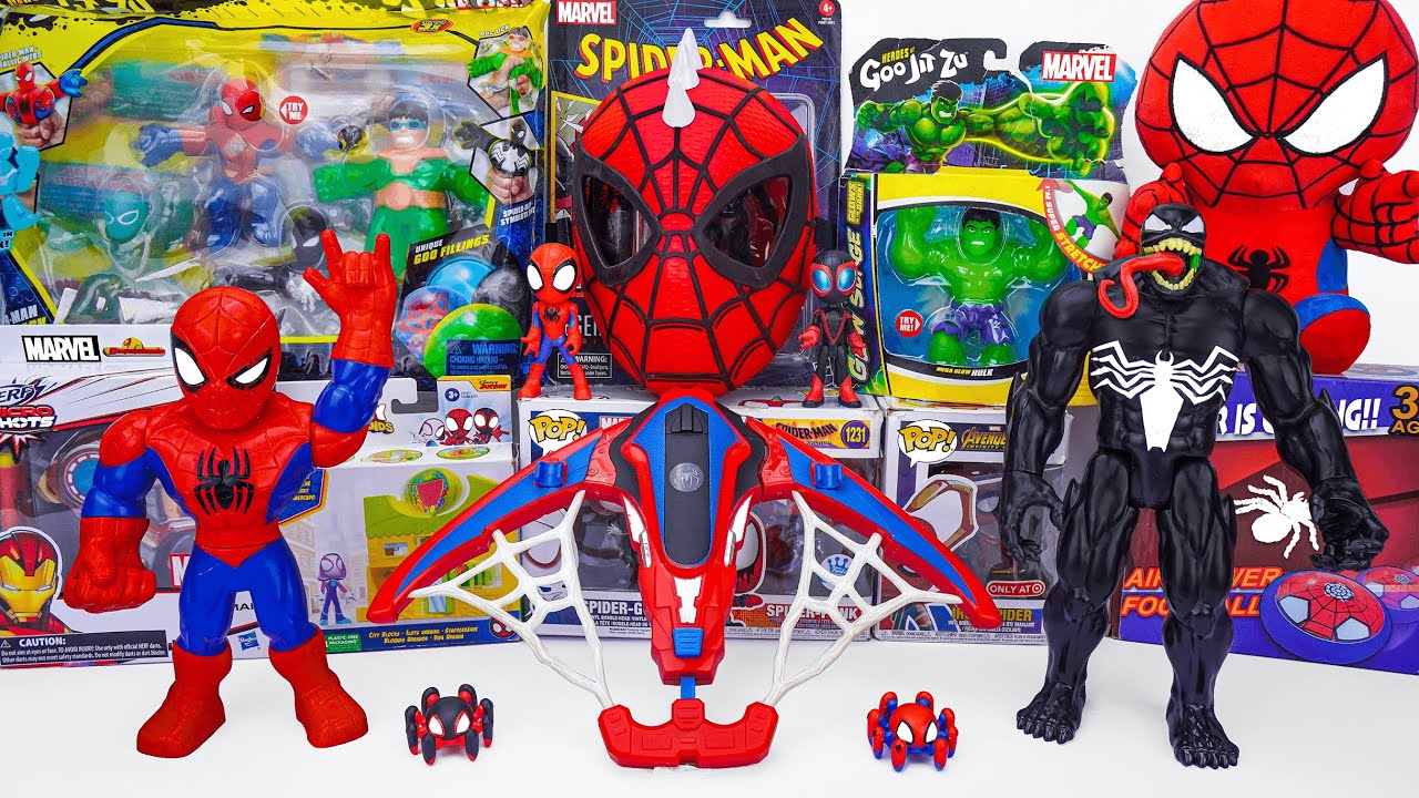 Unboxing Marvel Spiderman Toys Series Review | Spider Man Bow & Arrow ...