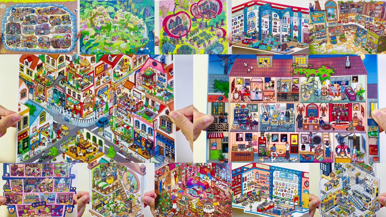 Collection of miniature scenes, DIY60 different mini scenes - YouTube