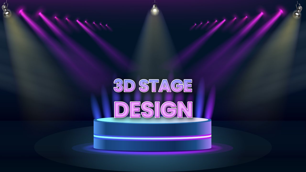 Create 3D Stage Design in Illustrator | Full Tutorial for Beginners ...