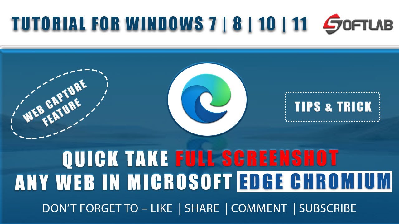 How to Take Full Screenshot Any Web Page in Microsoft Edge using the ...