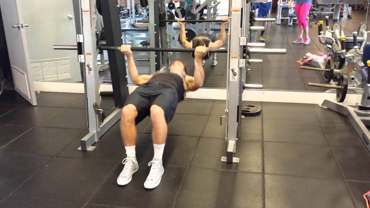 Inverted Supine Grip Row (fat man rows) Smith Machine - YouTube