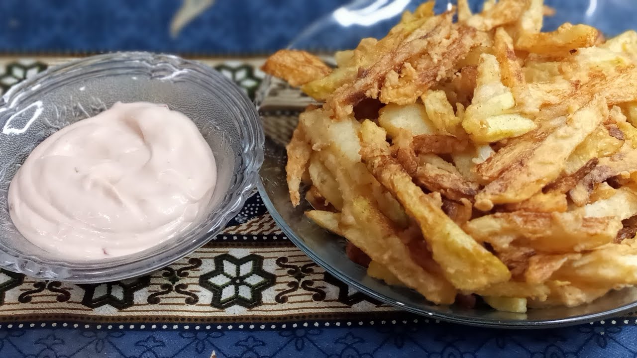 French fries with creamy sauce by loving food - YouTube