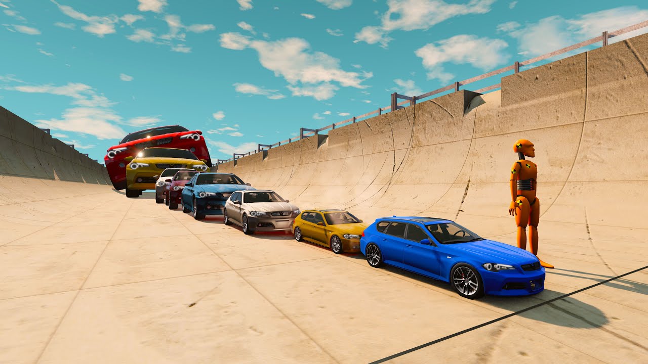 Big Ramp Jumps Small to Giant Cars | BeamNG Drive - YouTube