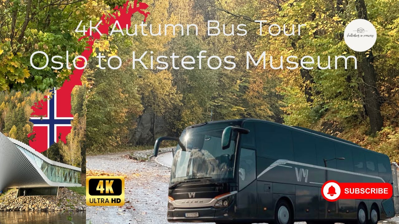 4K Autumn Bus Tour from Oslo to Kistefos Museum | Stunning Fall Landscape by Shutterbug in ...