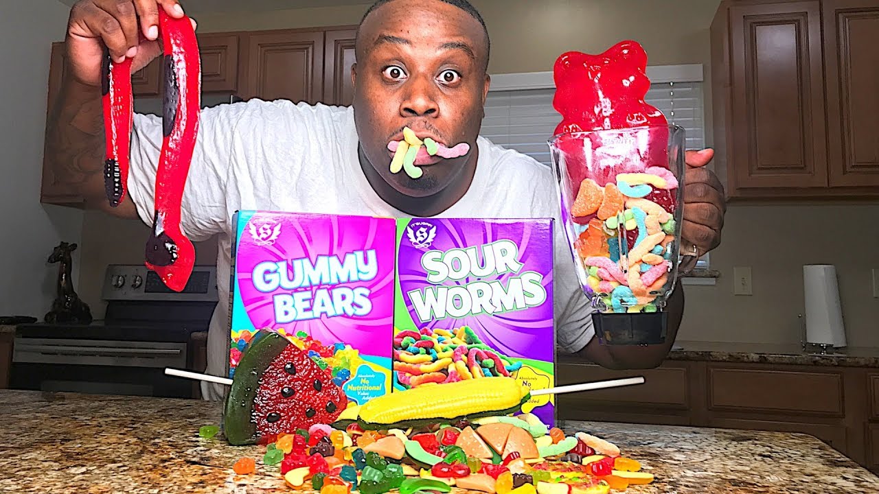 GUMMY vs REAL Smoothie Challenge - YouTube