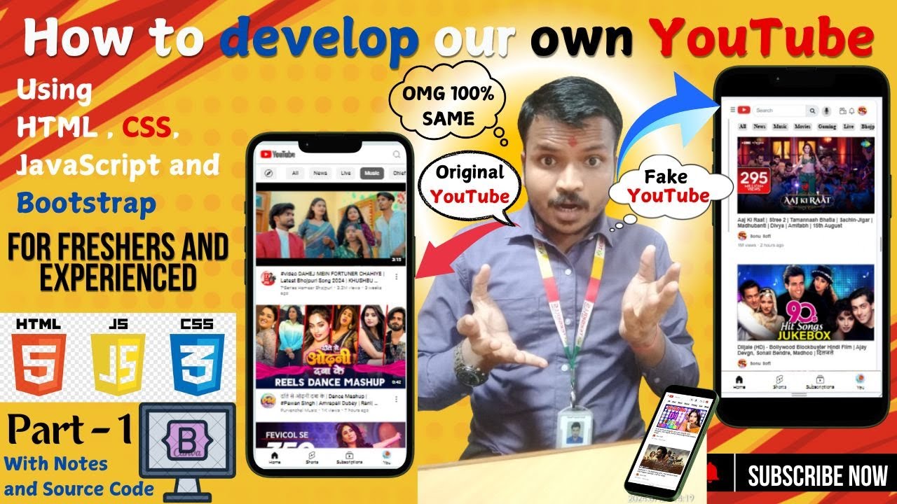 How To Develop A Youtube Lecture 1 Design Youtube Using Htmlcss 2706
