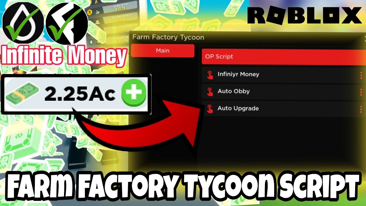 Farm Factory Tycoon Script | Infinite Money & More | Hydrogen and ...
