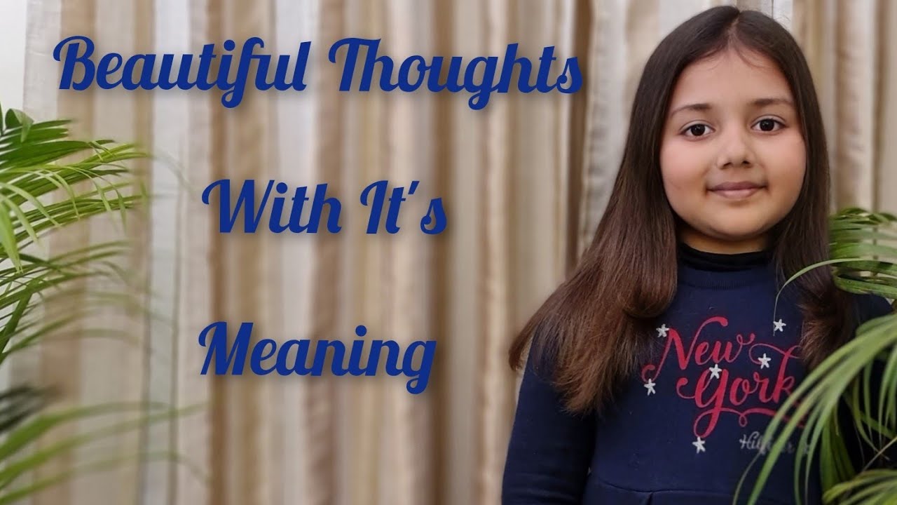 Thought Of The Day | Beautiful Thoughts For Children | Thought With ...