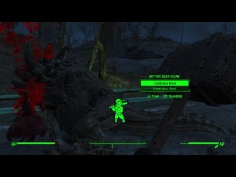 Fallout 4 homerun on a mythic deathclaw - YouTube