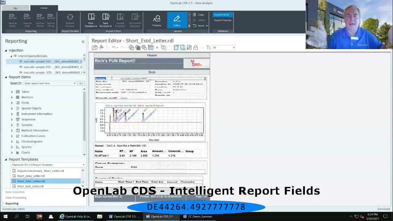 OpenLab CDS Intelligent Report Fields DE44264 4927777778 - YouTube