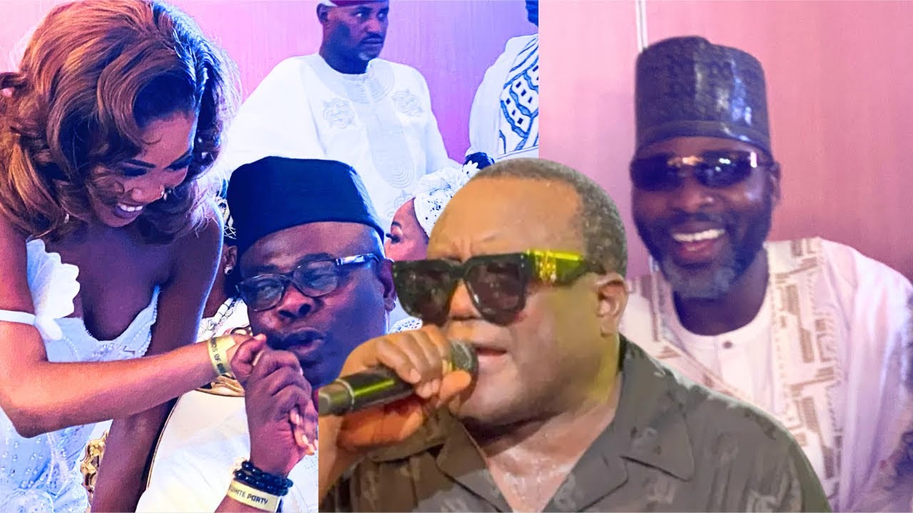 Ibrahim Chatta saheed Balogun Jide kosoko @ Friends of Osupa Exclusive White Agbada Party - YouTube