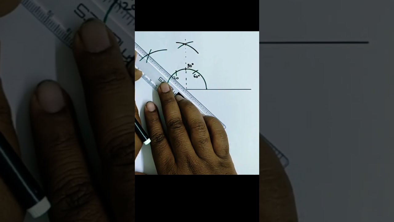 How to draw 135 degree angle - YouTube