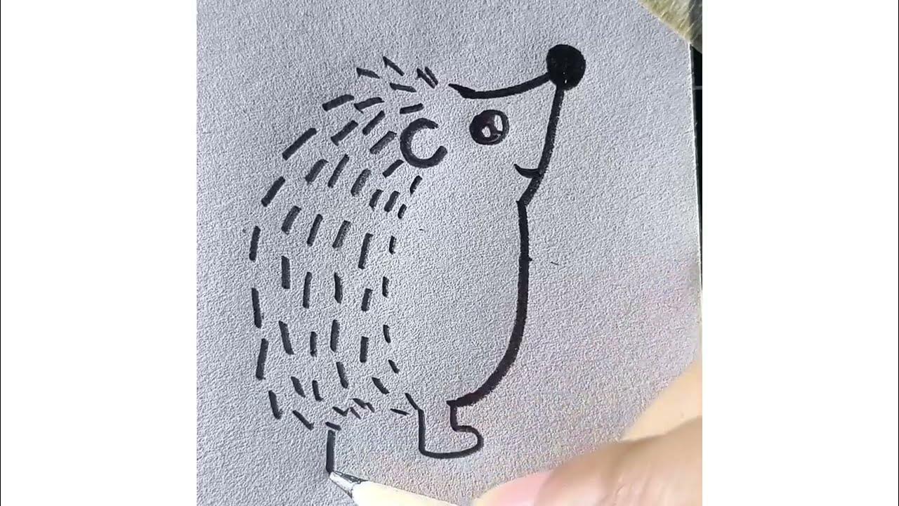 how to draw a porcupine || easy porcupine drawing using pencil || easy ...