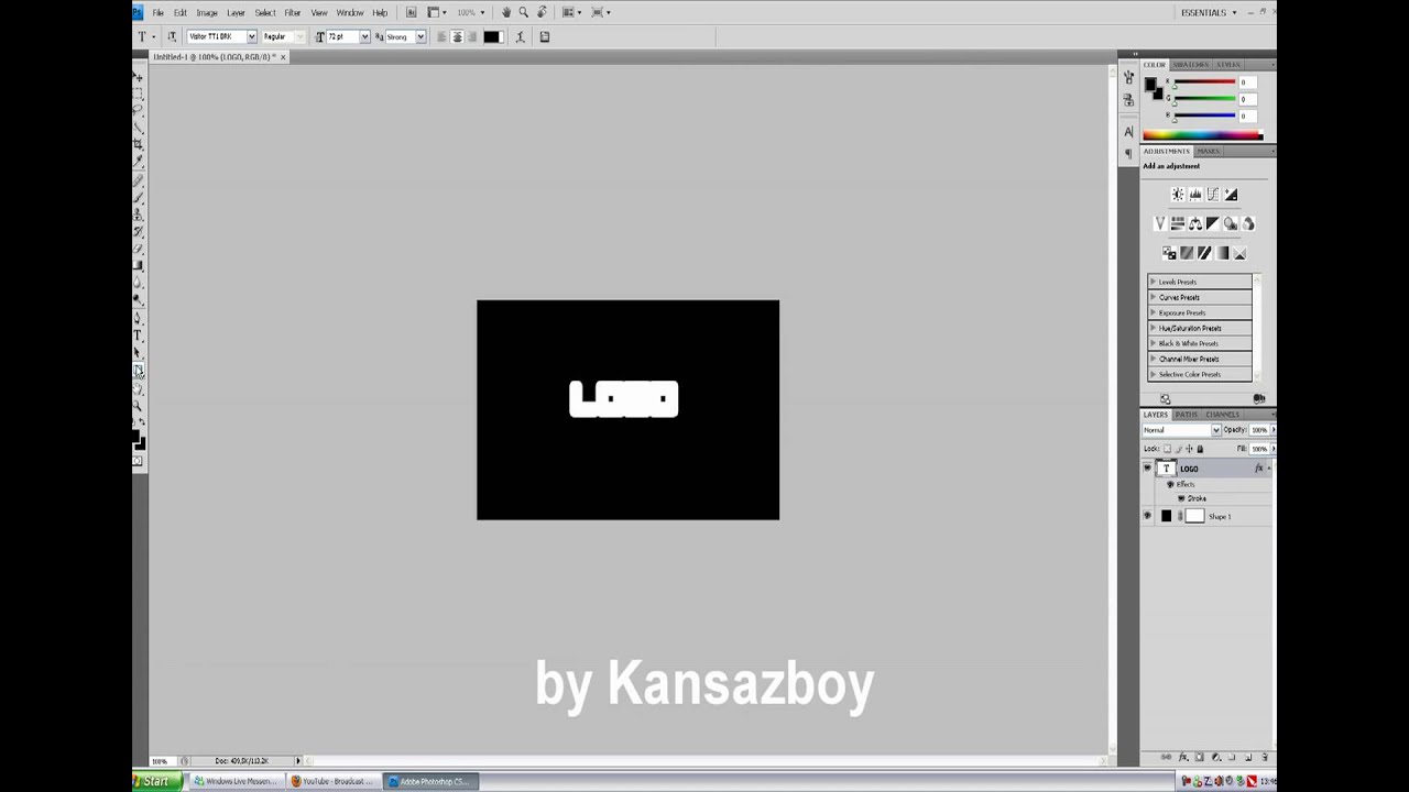 Photoshop - Transparent Logo Tutorial - YouTube