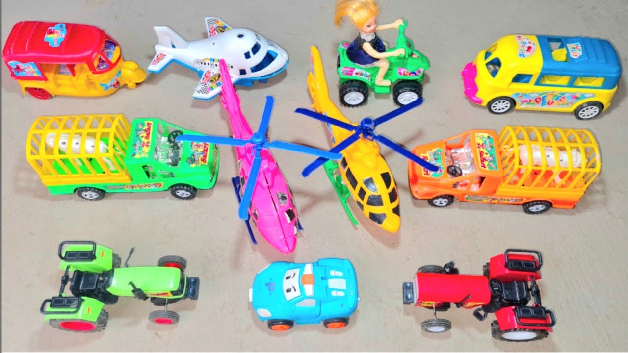 Tractor Gadde Mein Kaise, Gira Indian Toys video Truck, Crane, Jcb Ka ...
