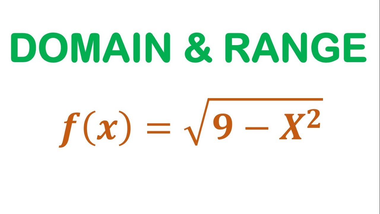 Domain And Range Of Square Root Function YouTube