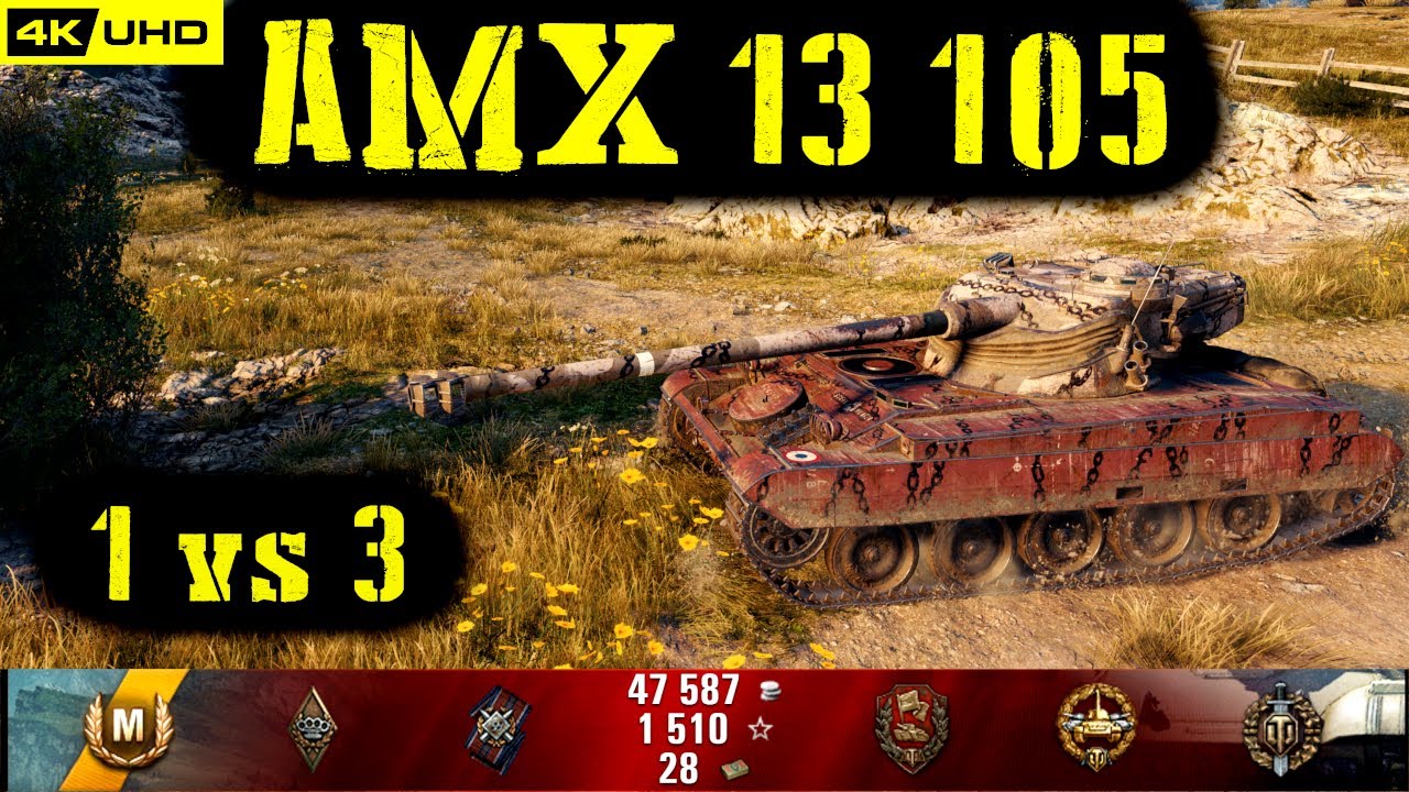 World Of Tanks Amx 13 105 Replay 7 Kills 5 6k Dmg Patch 1 6 1 Youtube