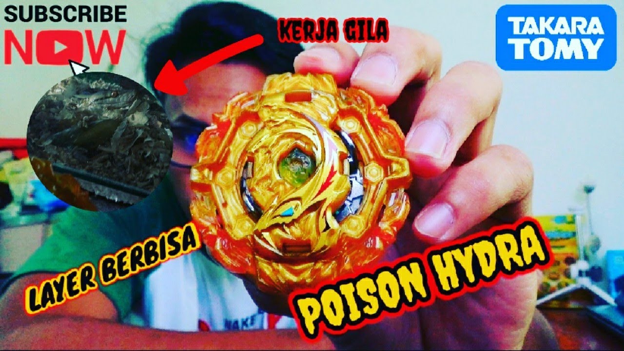 POISON HYDRA GOLD TURBO TAKARA TOMY | LAYER BEYBLADE YANG BERBISA - YouTube
