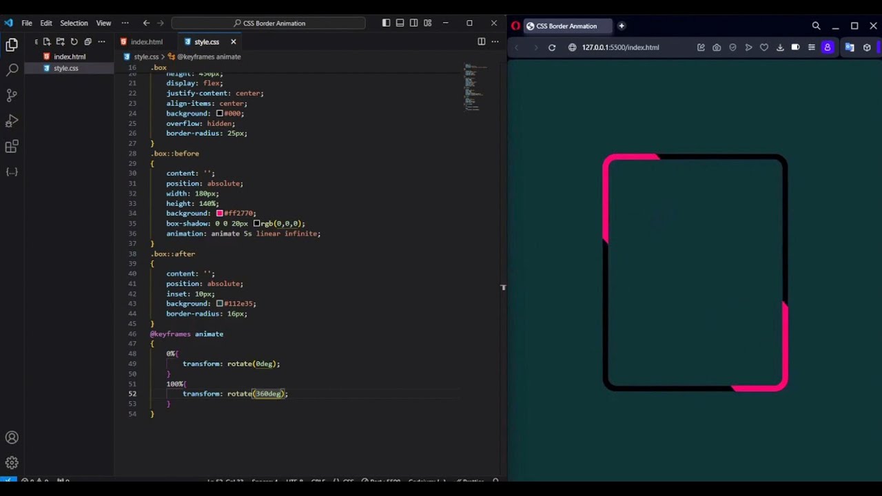 Css Border Animation Css Html Anu Programming Youtube 1299