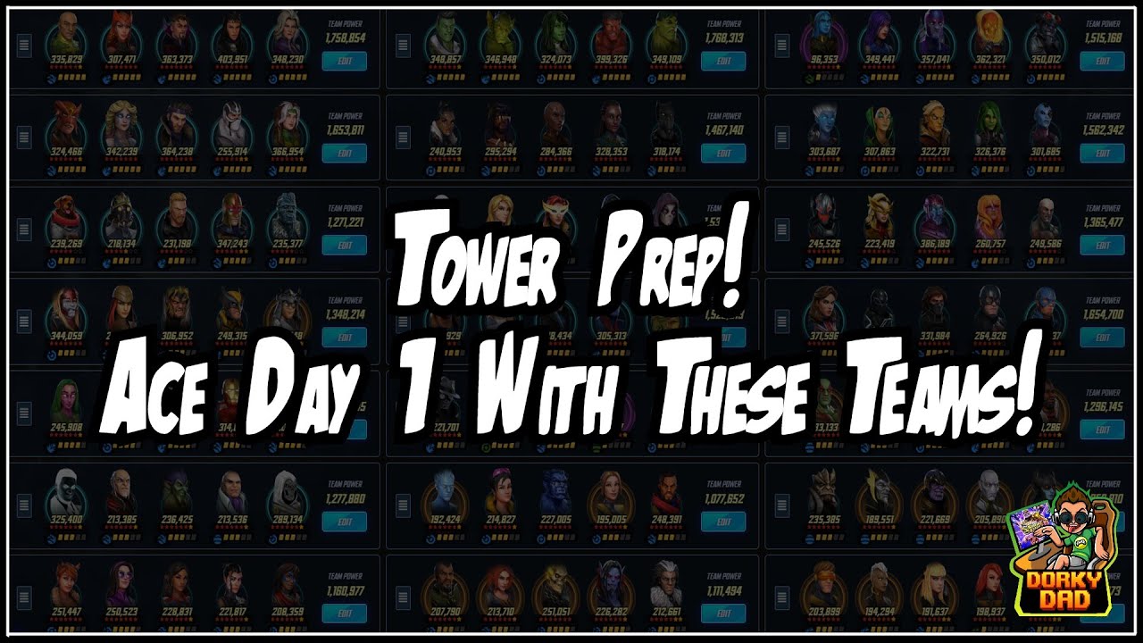 Tower Prep! Win All 48 Of Your Day 1 Matches! - Marvel Strike Force! - YouTube