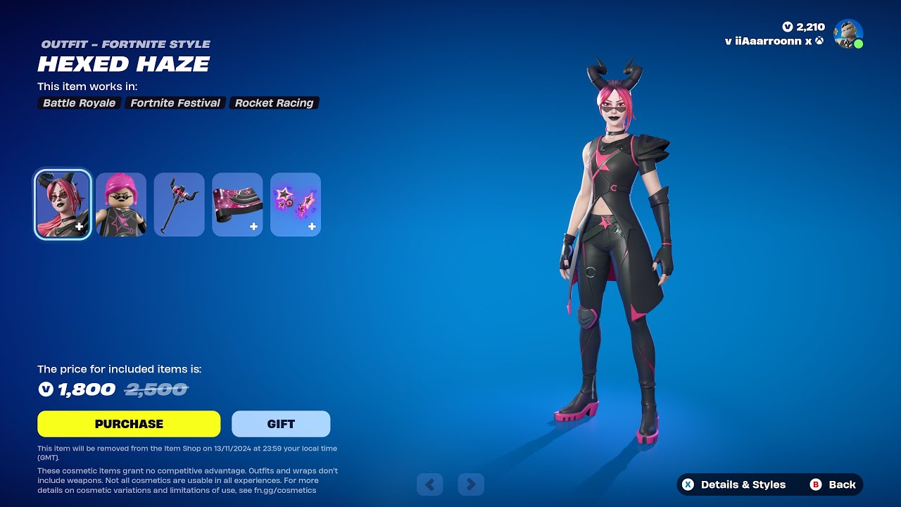 Fortnite Item Shop, November 10th 2024 - *NEW* HEXED HAZE SKIN!!! - YouTube