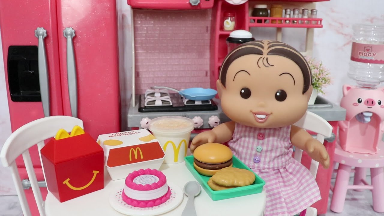 BONECA MÔNICA DA TURMA DA MÔNICA FAZ PEDIDO DE HAMBURGUER E NUGGETS ...