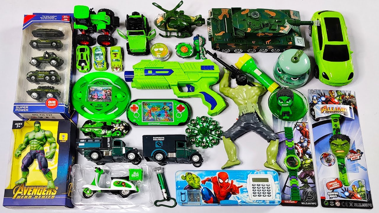 New Collection of Toys😱Hulk Gun, Military Tank, Die Cast Cars, Rc Cars ...